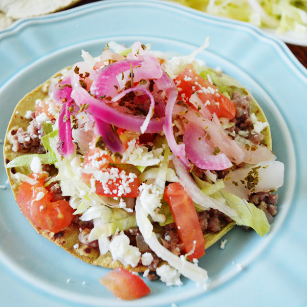 Tostadas de carne - Pizca de Sabor